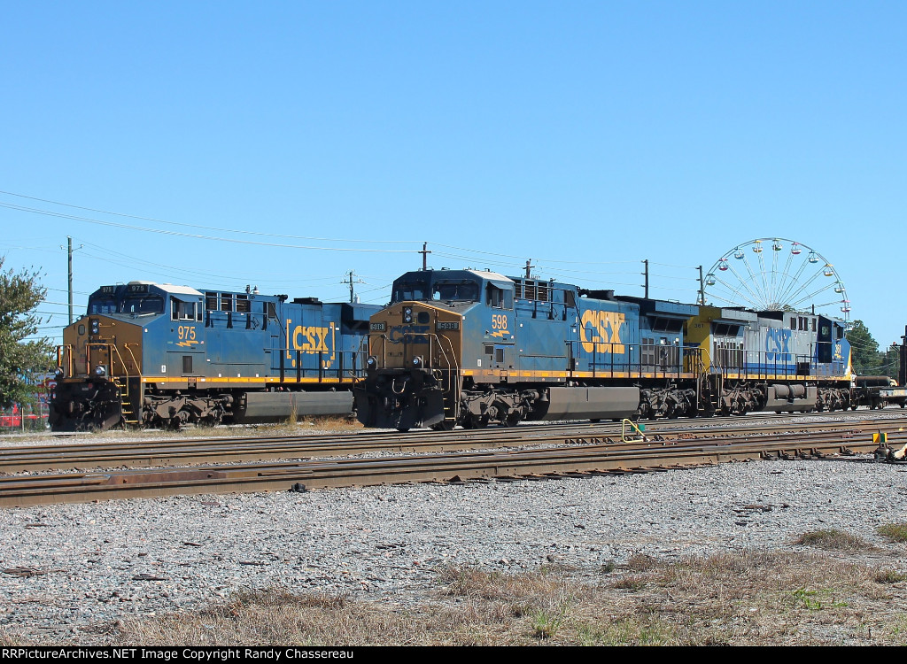 CSXT 598, 361 and 975